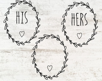 His and Hers Svg - Etsy UK