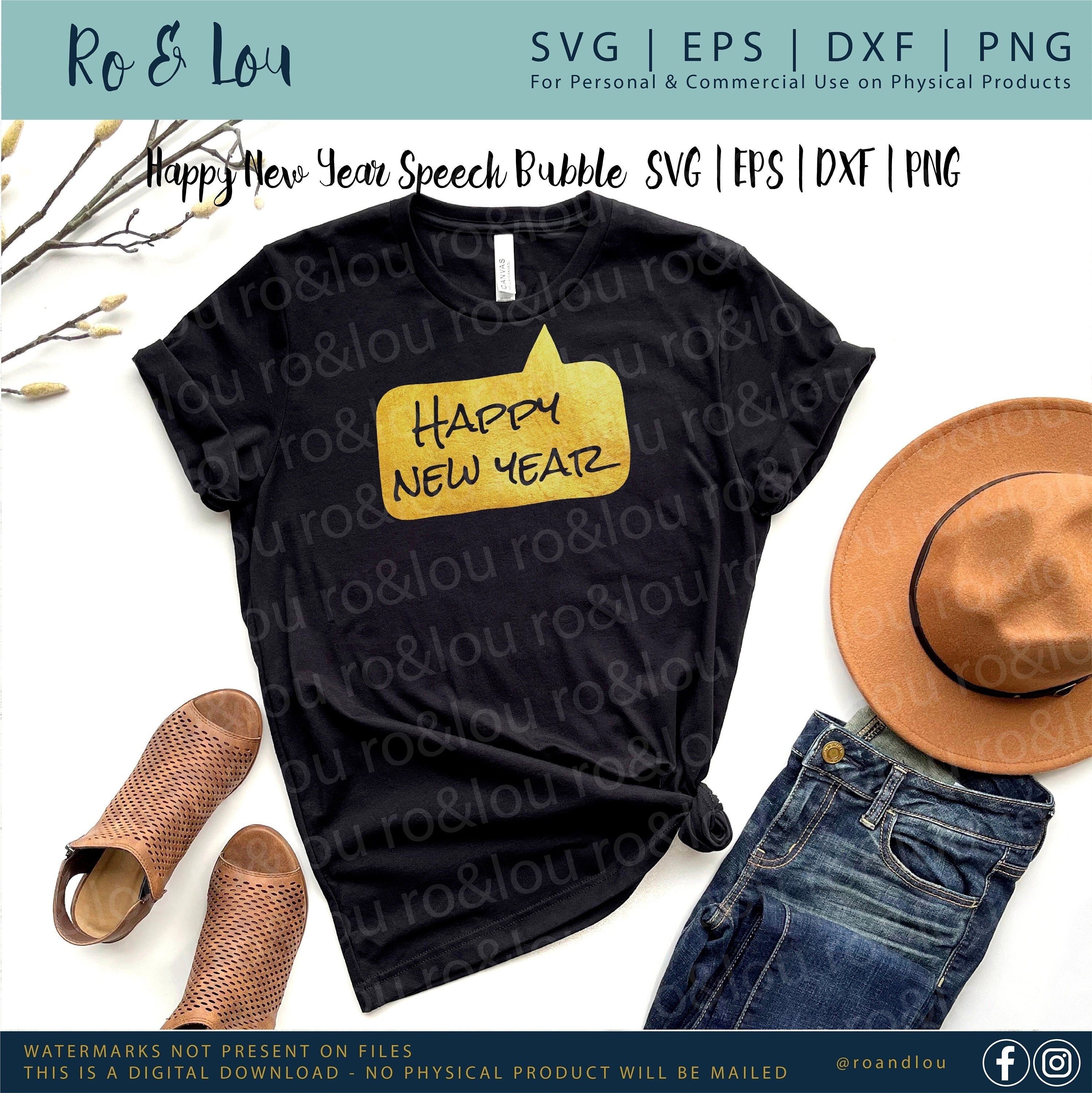 Happy New Year SVG Digital Download Happy New Year Speech - Etsy