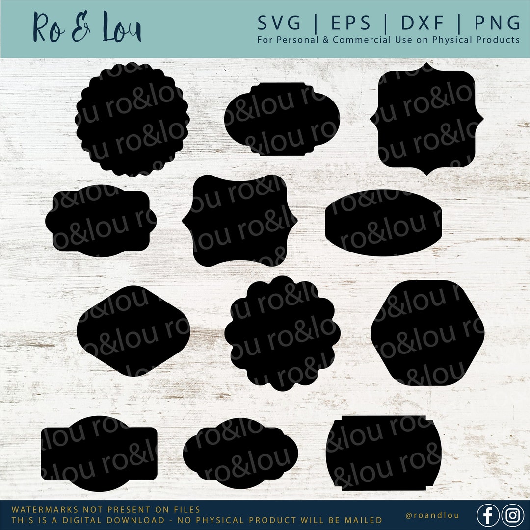 12 Frames Labels SVG Bundle - Pantry Labels SVG - Organization Labels ...