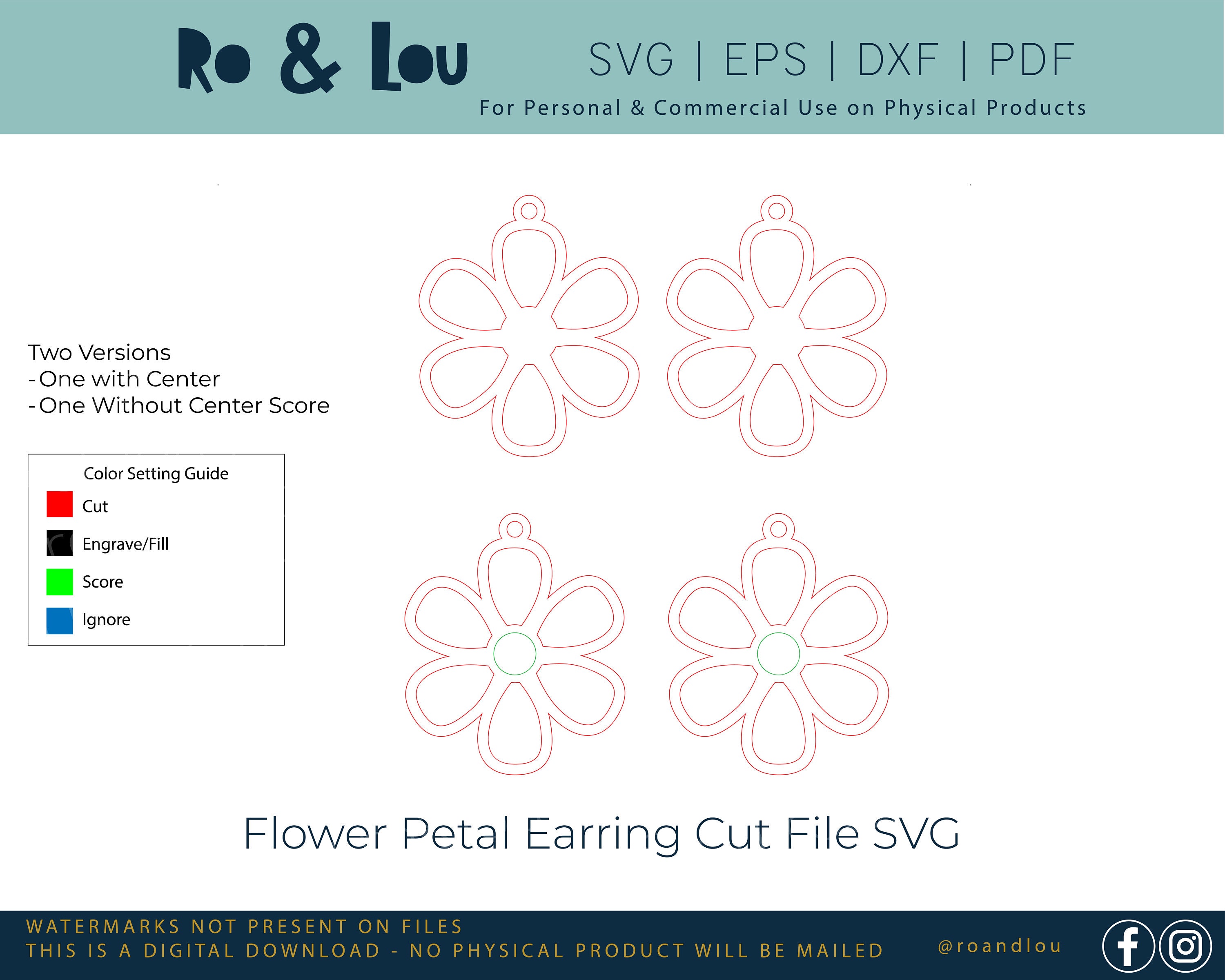 Daisy Flower Earrings SVG Floral Earrings to Cut on Your Glowforge or ...