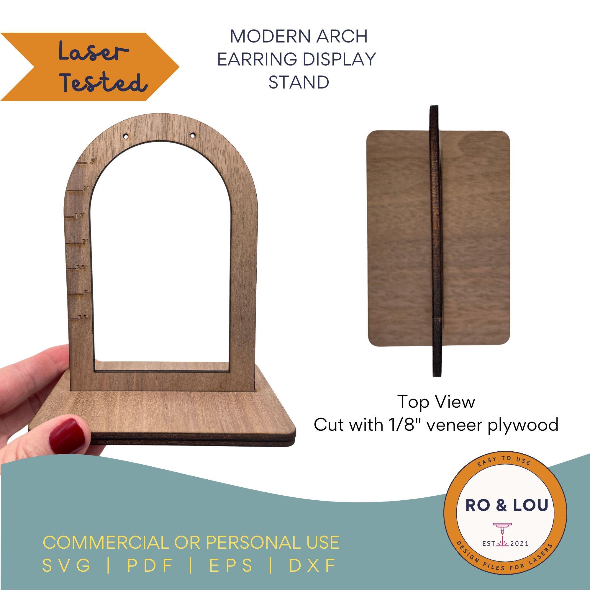 Earring Display Stand SVG, Modern Arch Earring Stand, Arch Earring ...