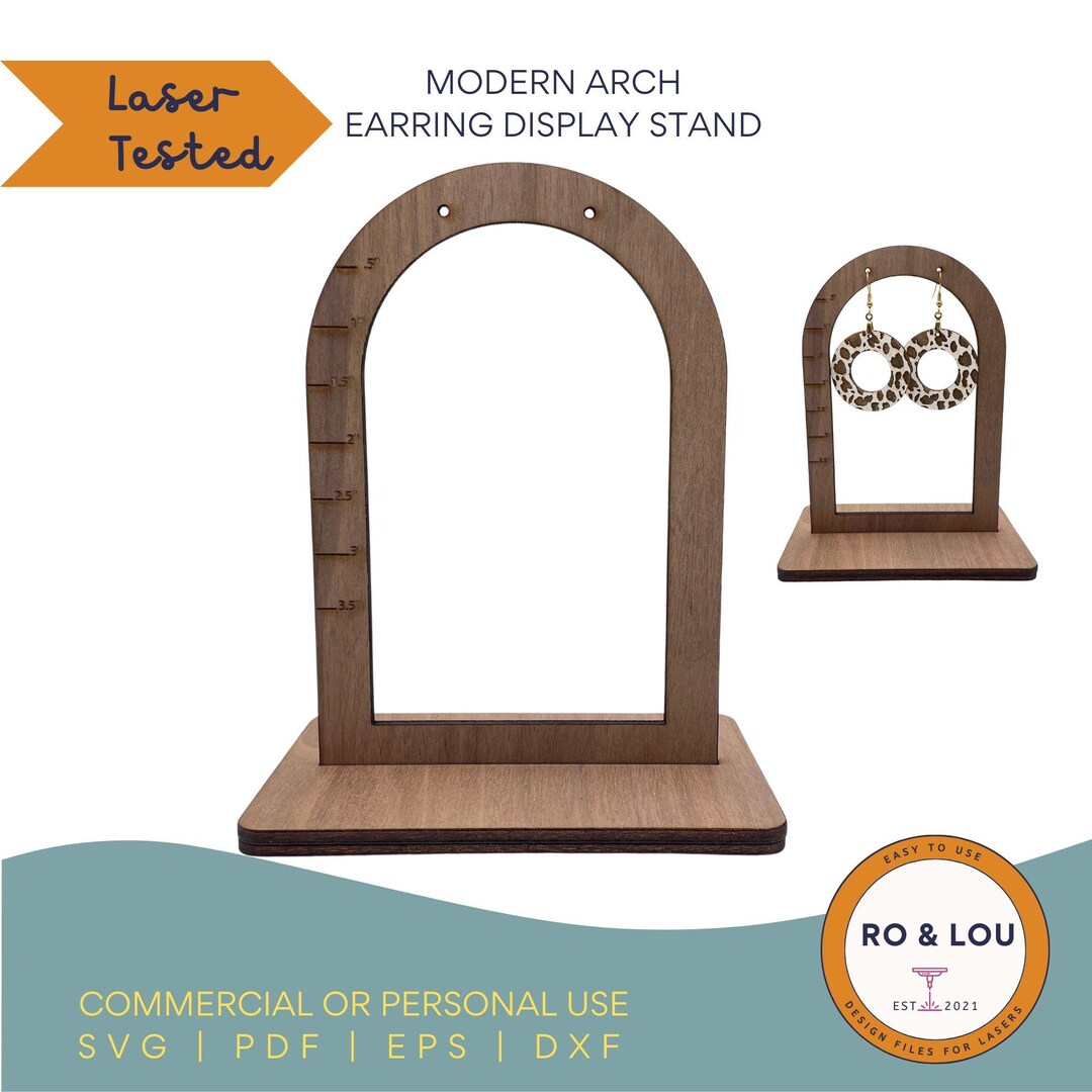 Earring Display Stand SVG, Modern Arch Earring Stand, Arch Earring ...