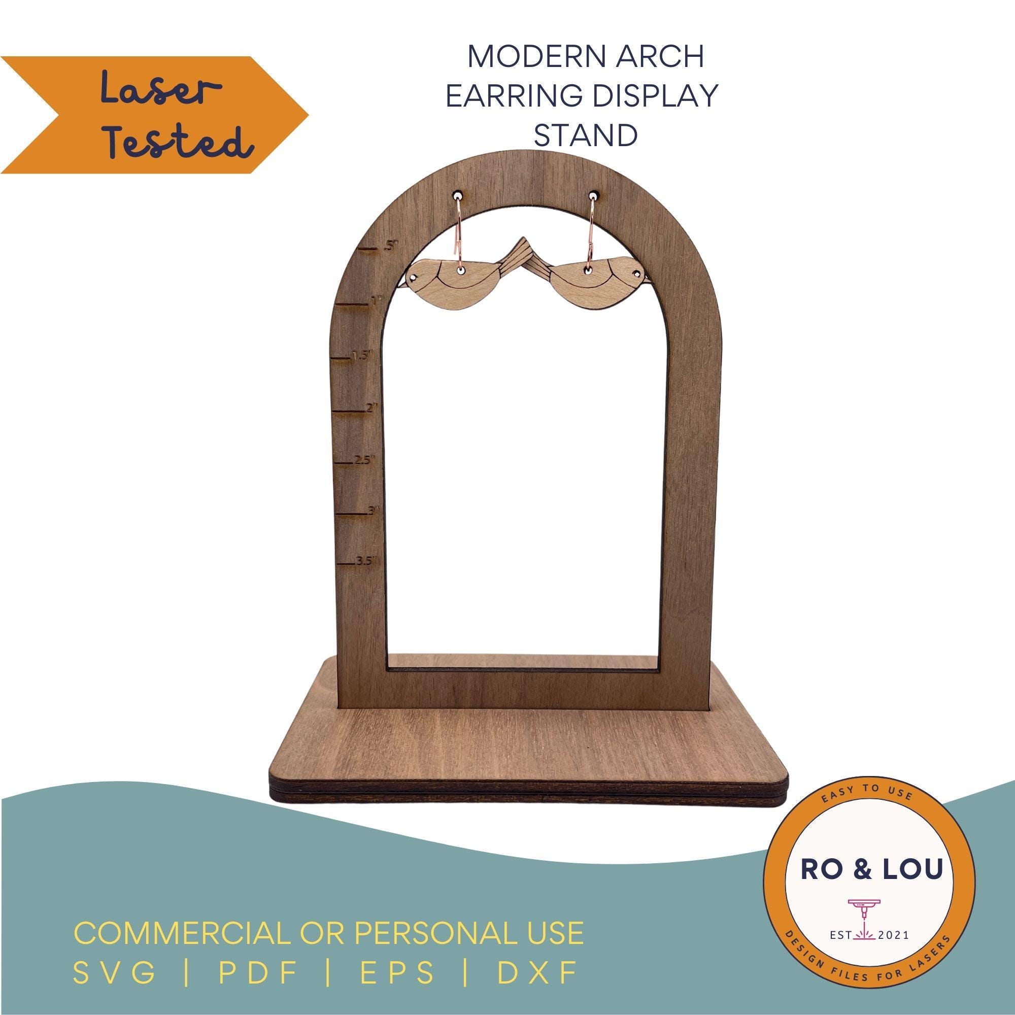 Earring Display Stand SVG, Modern Arch Earring Stand, Arch Earring ...