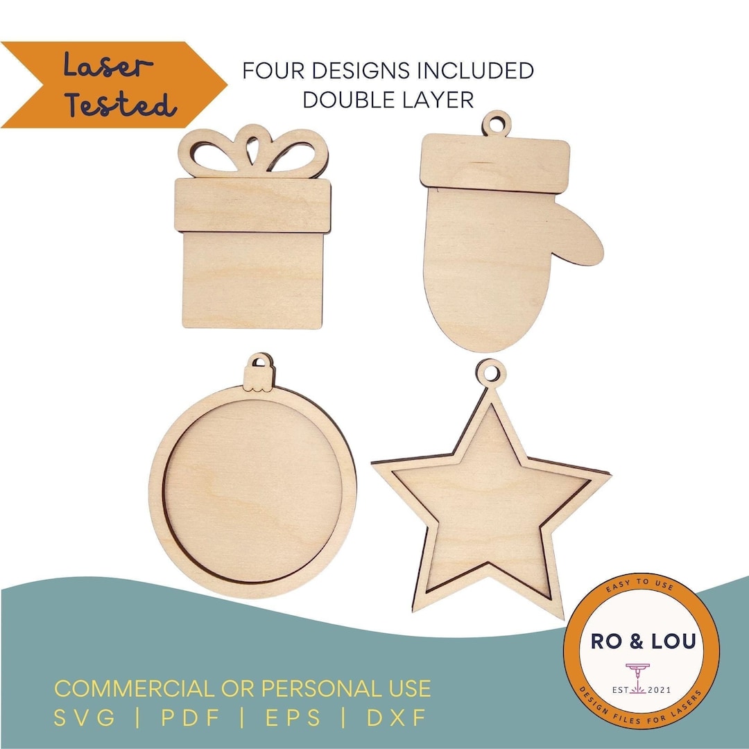 Blank Ornament Template SVG for You to Personalize Christmas Holiday ...