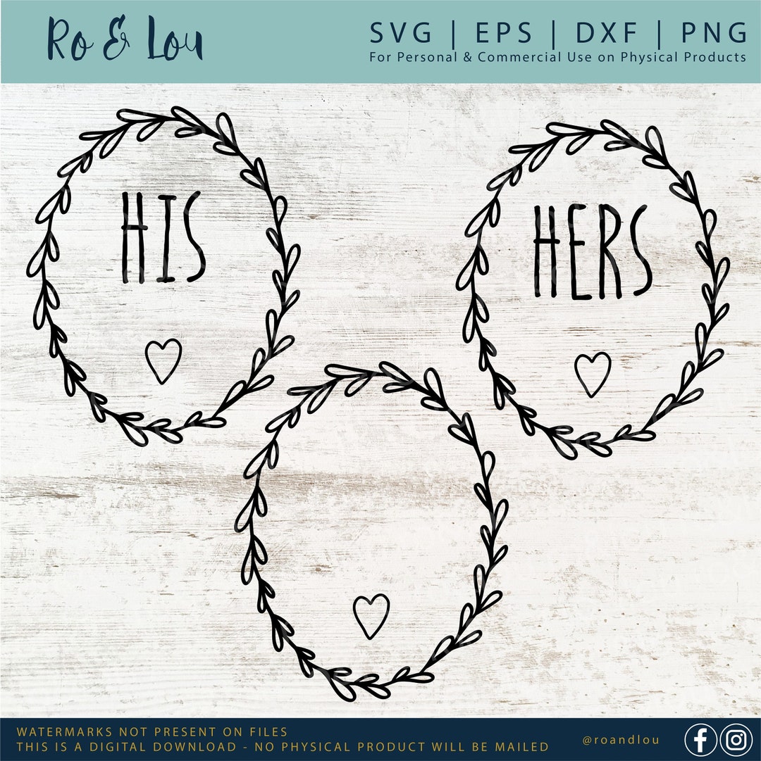 His and Hers SVG - Hers and Hers SVG - His and His SVG - Customizable ...