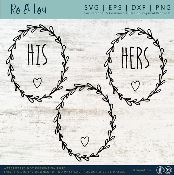 His and Hers SVG Hers and Hers SVG His and His SVG - Etsy
