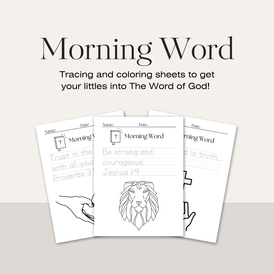 Scripture Tracing and Coloring, Morning Work, Bible Verse Work, Memory ...