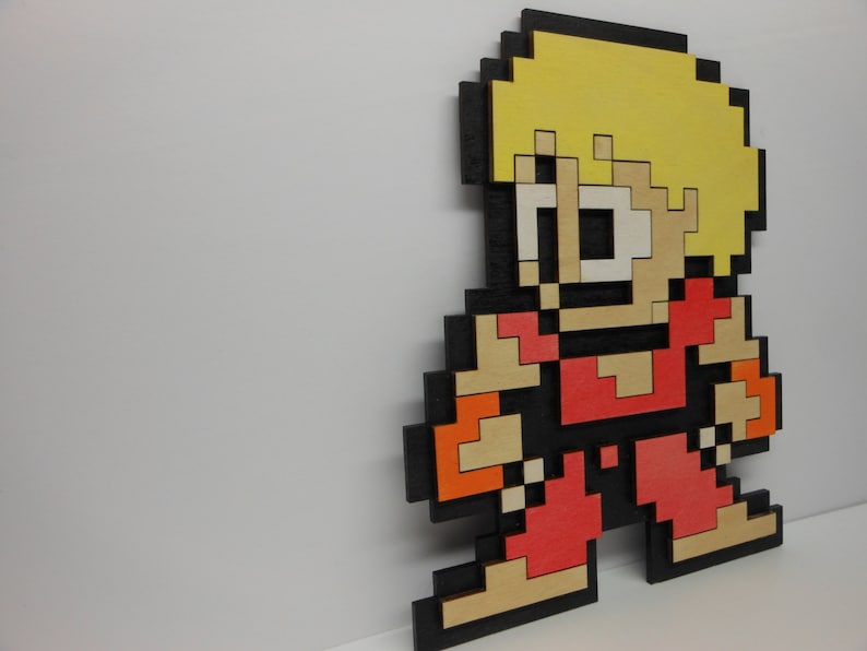 8 Bit Ken from Street Fighter SF Capcom Art Video Game Decor | Etsy