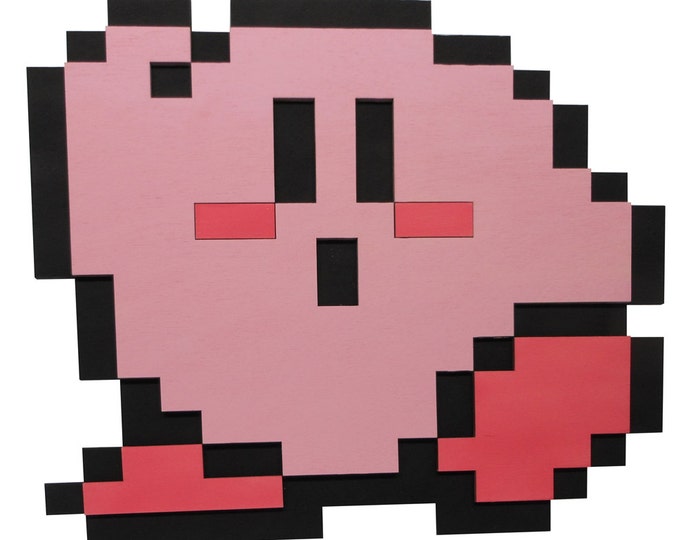 8 Bit Kirby's Adventure Dream Land Kirby Wall Art Video Game Decor or ...