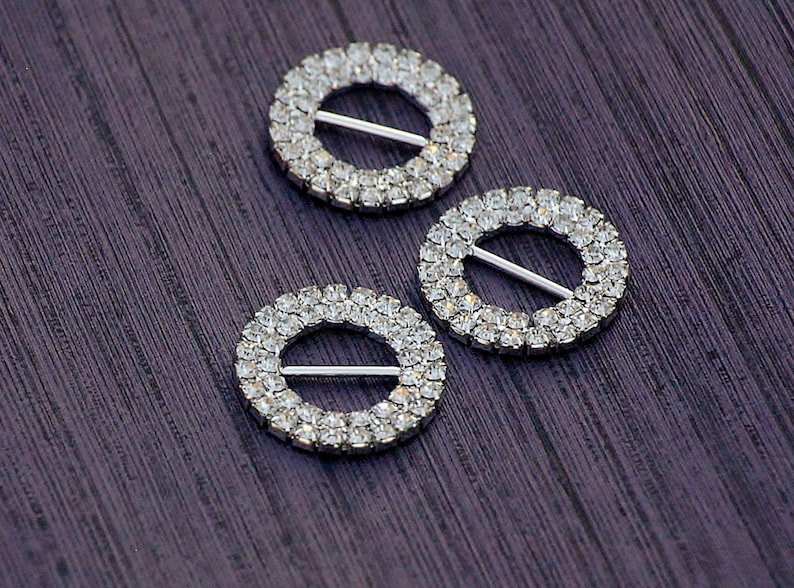 10pcs Double Row Rhinestone Buckle Wedding Invitation DIY - Etsy