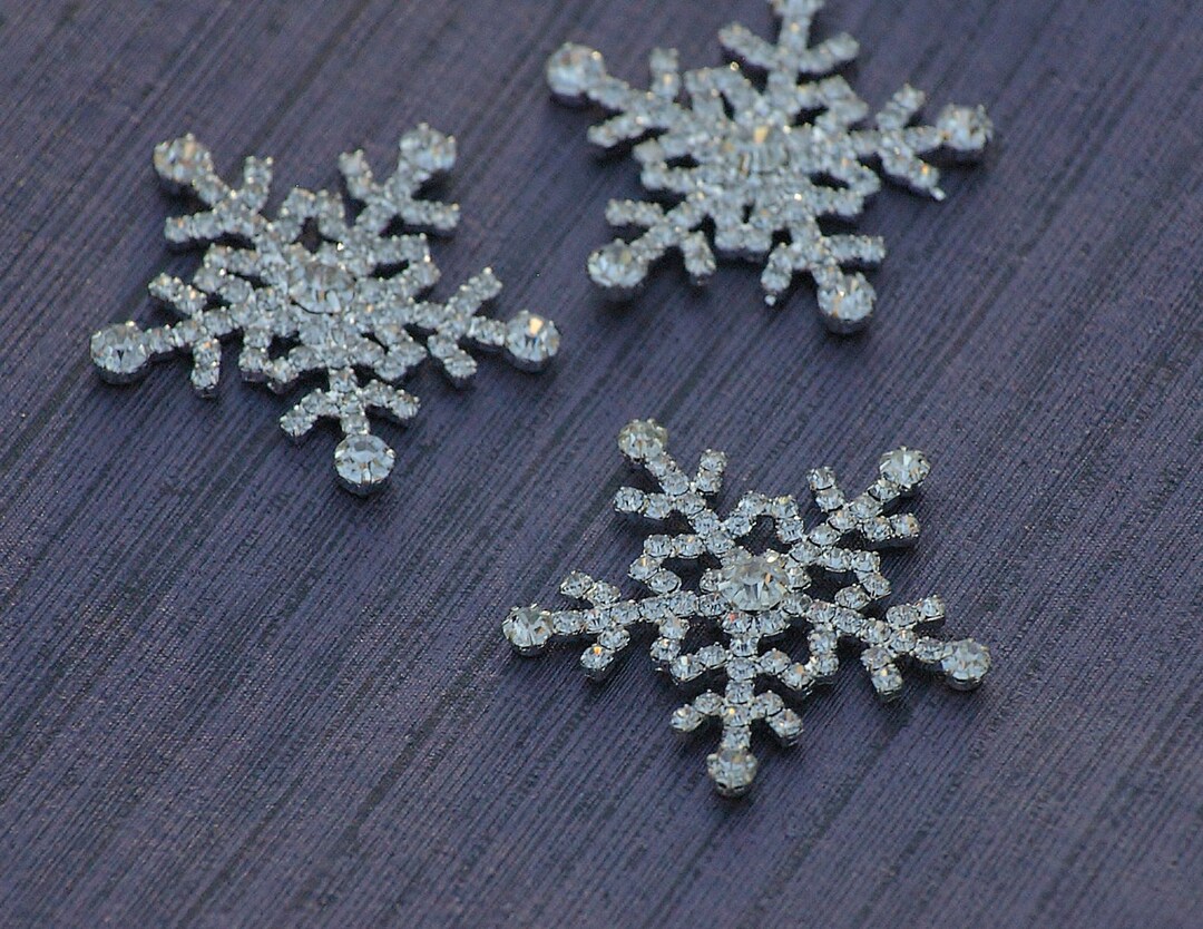 10pcs Rhinestone Snowflake, Wedding, DIY - Etsy