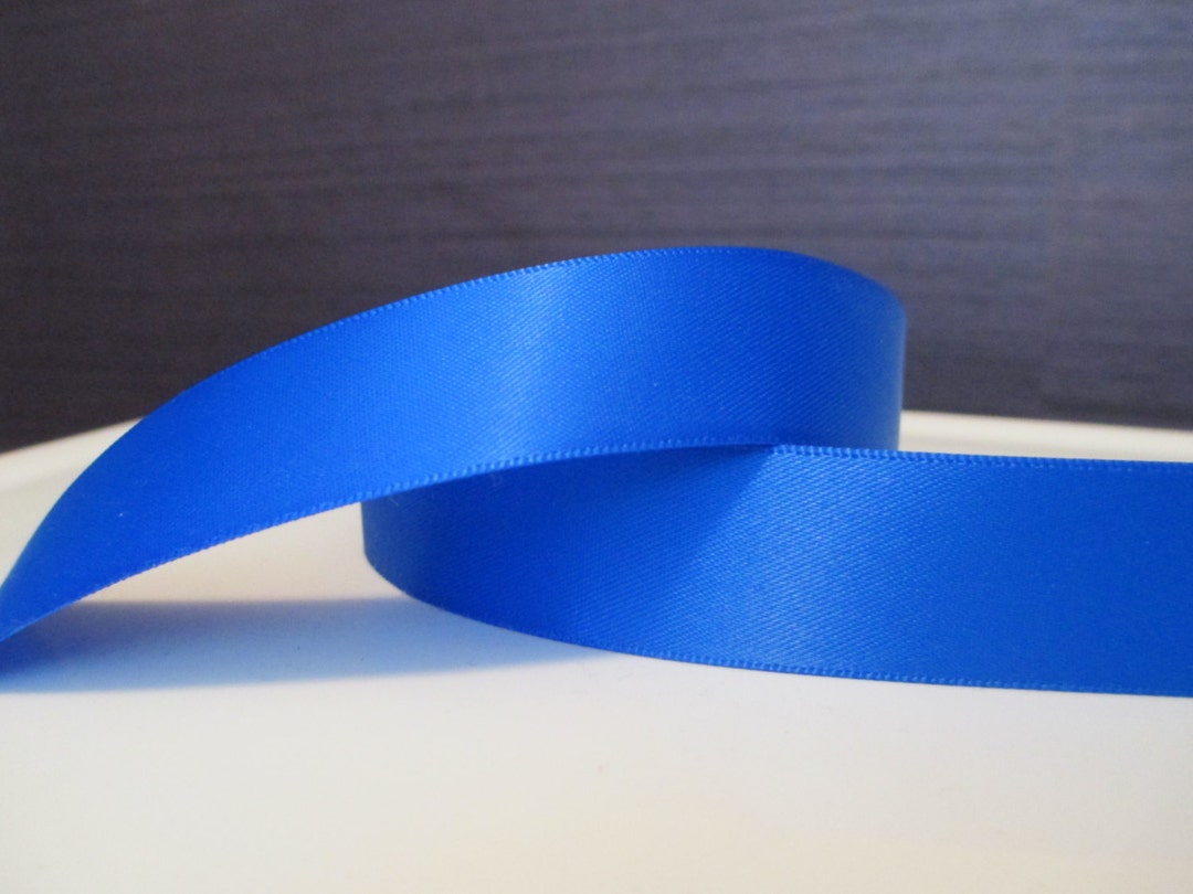 Royal Blue 7/8 Inch Double Faced Satin Ribbon, 3 Yards - Etsy