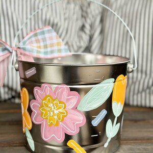 Customized Easter Bucket, Hand Painted Easter Bucket, Painted Easter ...