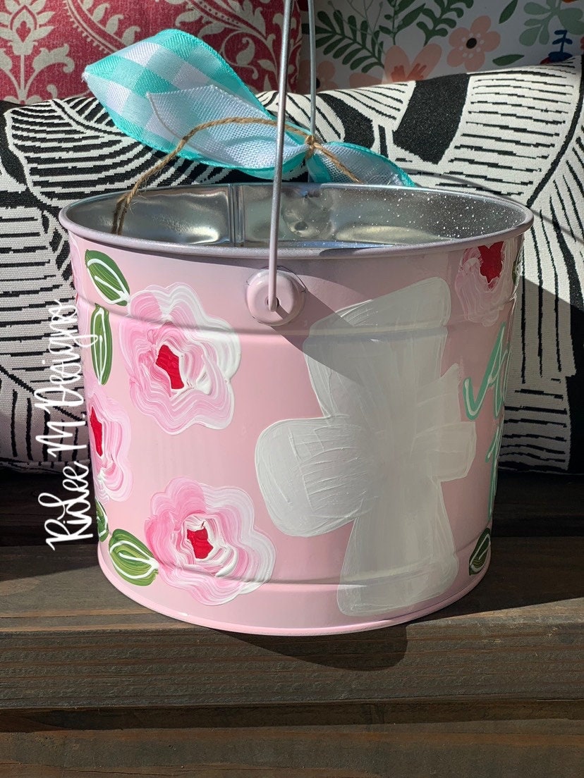 Customized Easter Bucket Hand Painted Easter Bucket Painted - Etsy