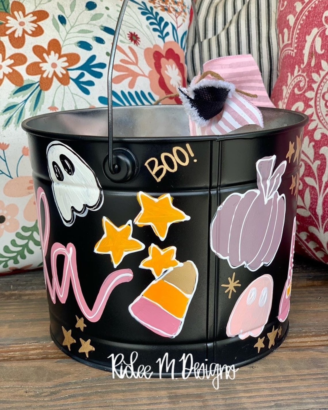 Trick or Treat Bucket Halloween Bucket Customized Bucket - Etsy