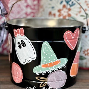 Trick or Treat Bucket, Halloween Bucket, Customized Bucket - Etsy