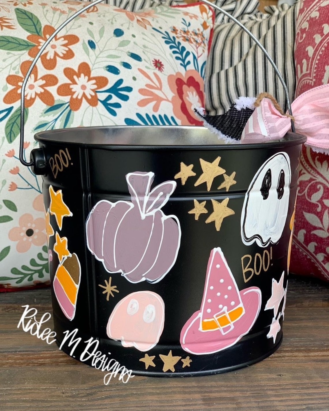 Trick or Treat Bucket Halloween Bucket Customized Bucket - Etsy