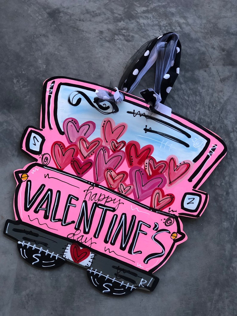 Valentines day door hanger valentines day door décor | Etsy