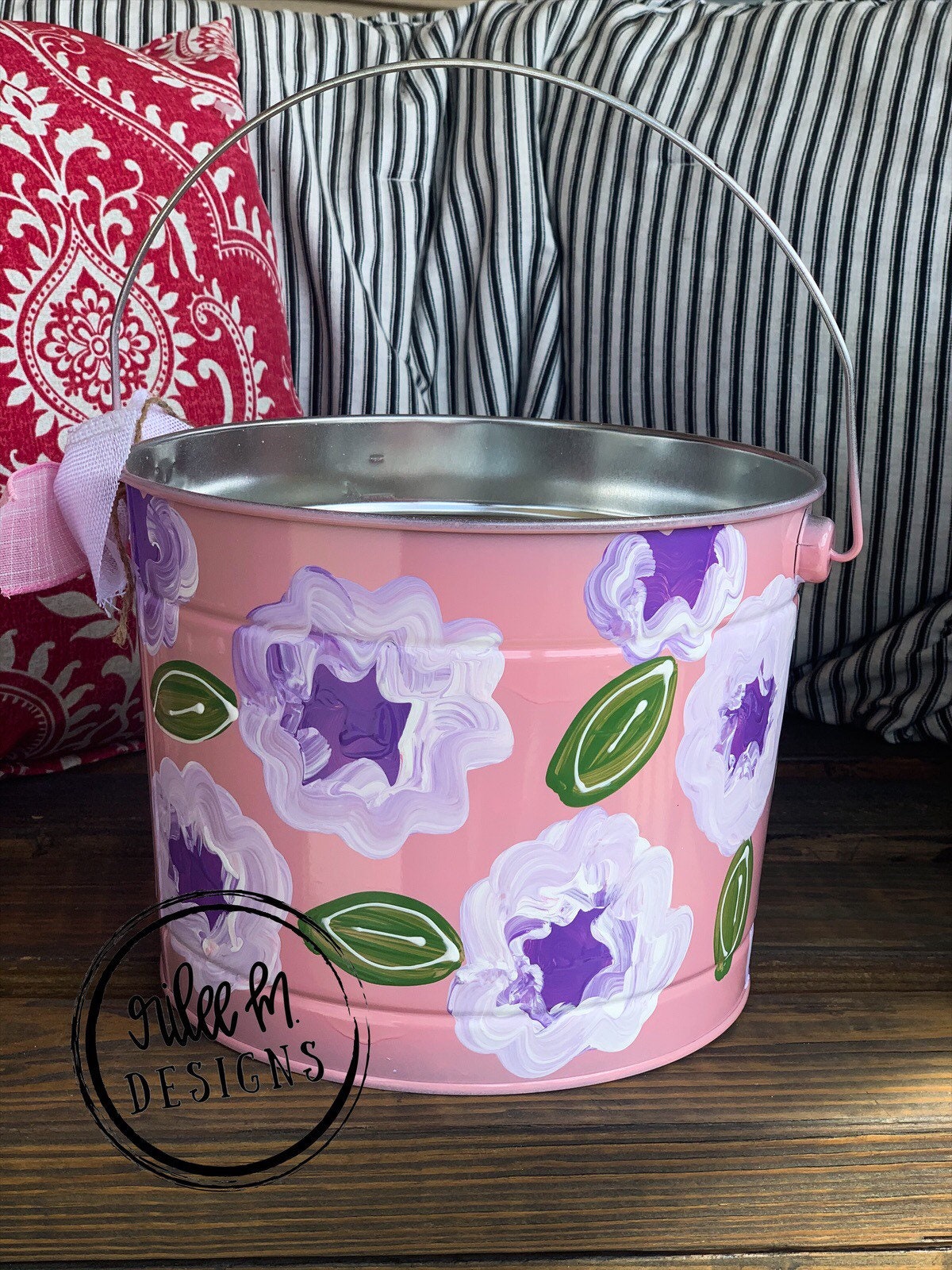 Customized Easter Bucket, Hand Painted Easter Bucket, Painted Easter ...