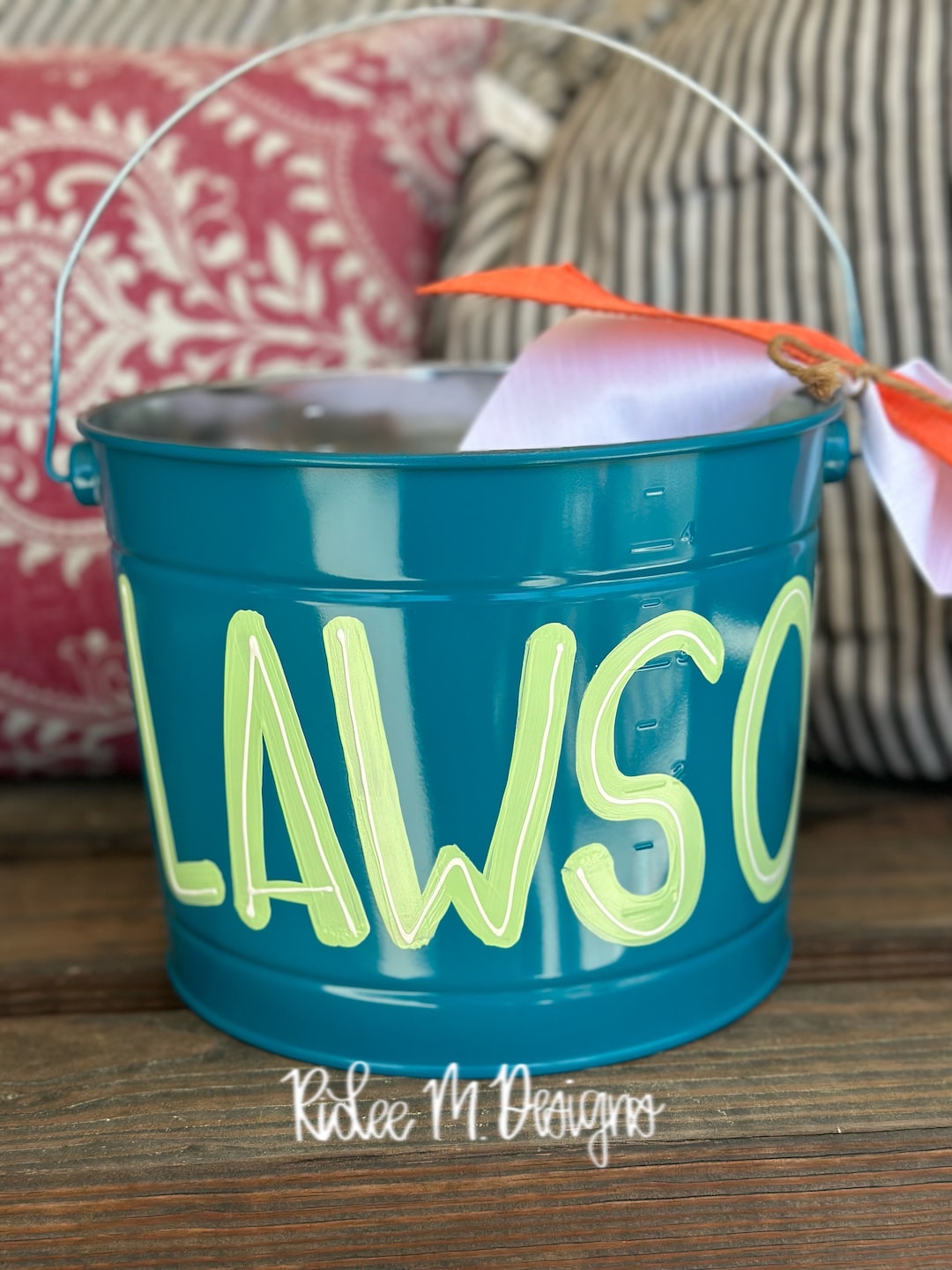 Customized Easter Bucket, Hand Painted Easter Bucket, Painted Easter ...