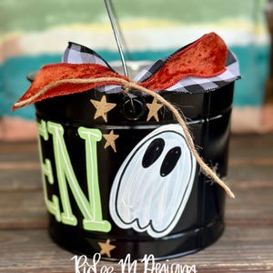 Trick or Treat Bucket, Halloween Bucket, Customized Bucket - Etsy