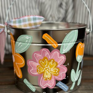Customized Easter Bucket, Hand Painted Easter Bucket, Painted Easter ...