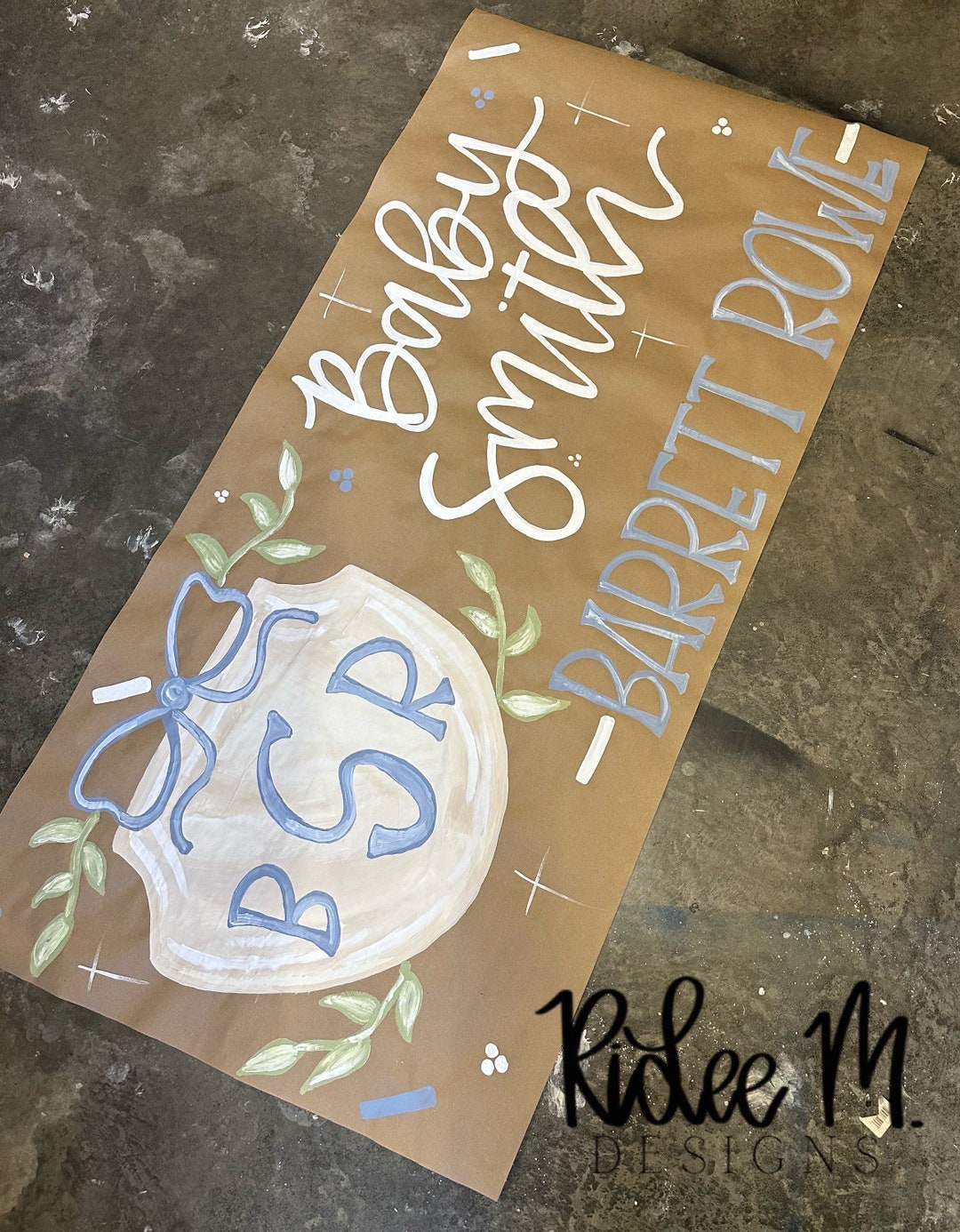 Custom Event Banner, Kraft Paper Banner, Baby Shower Banner, Birthday ...