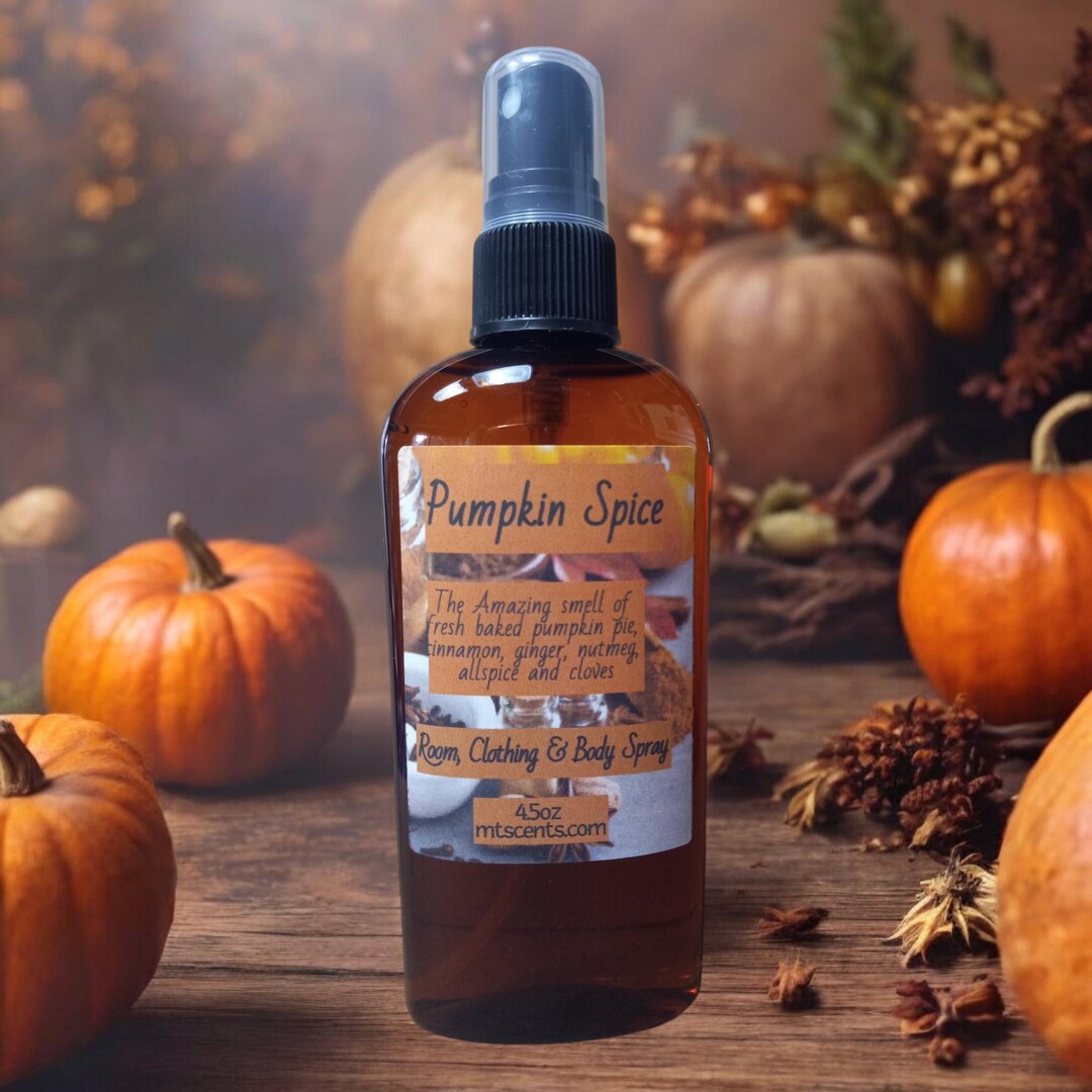 PUMPKIN SPICE Room and Clothing Spray, 4.5oz Pumpkin Pie With Cinnamon ...