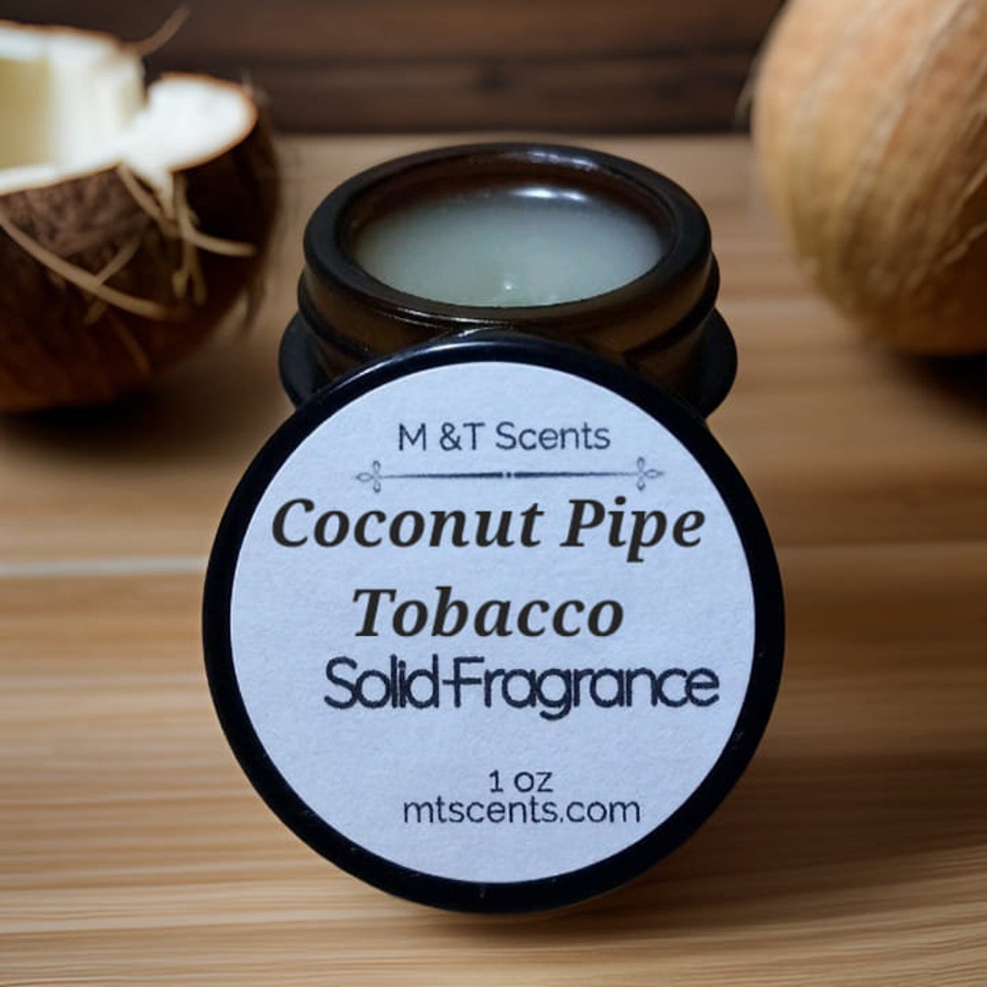 COCONUT PIPE TOBACCO Solid Fragrance Balm Retro, Old Time Vintage Look ...