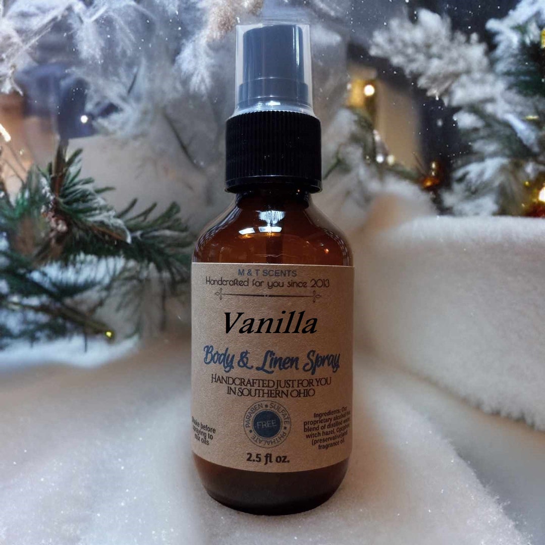 VANILLA Body & Linen Spray 2.5oz, Sweet Classic Vanilla That Brings ...