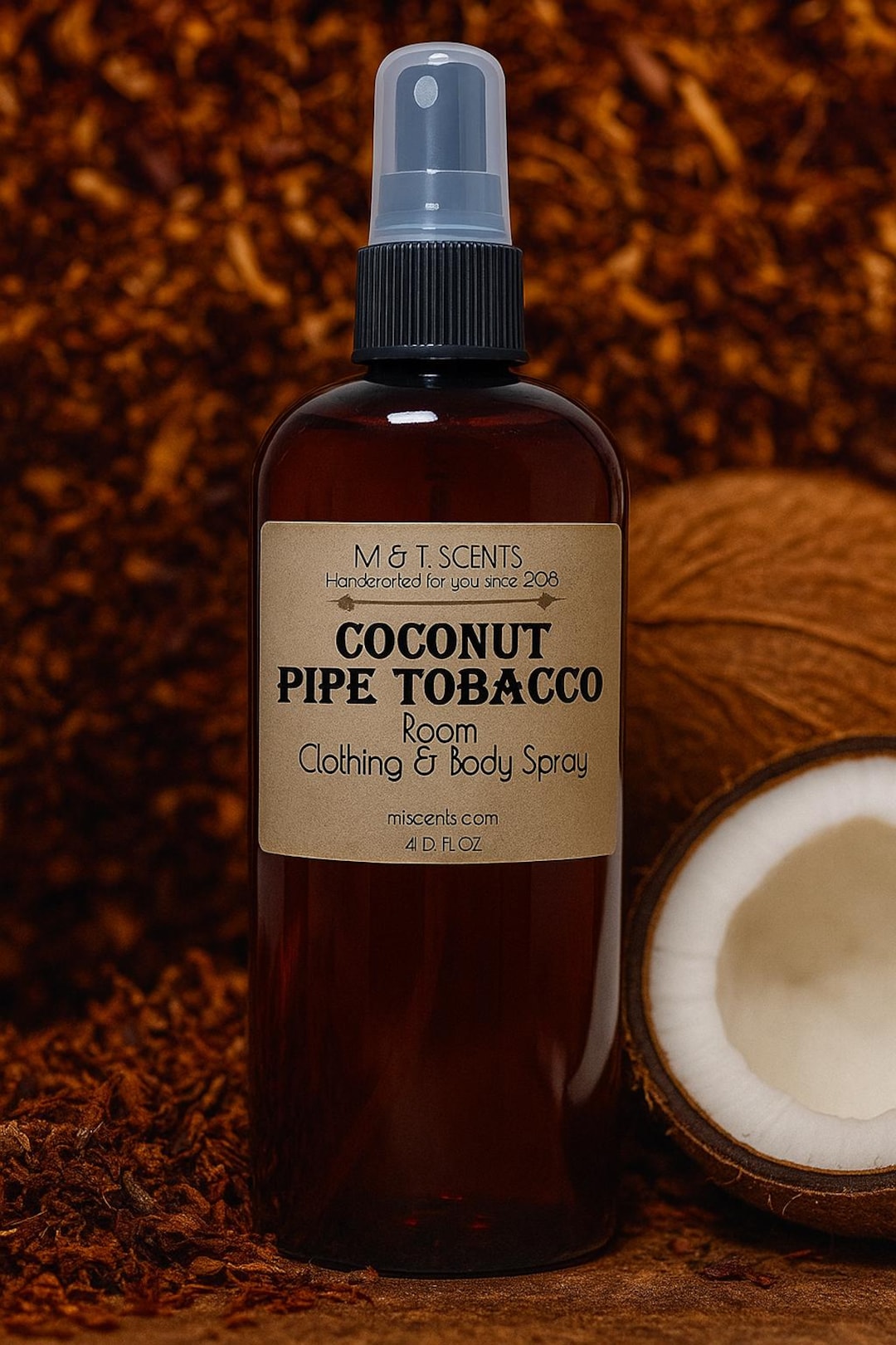 Coconut Pipe Tobacco Room & Body Spray 4.5oz – Tobacco and Coconut ...