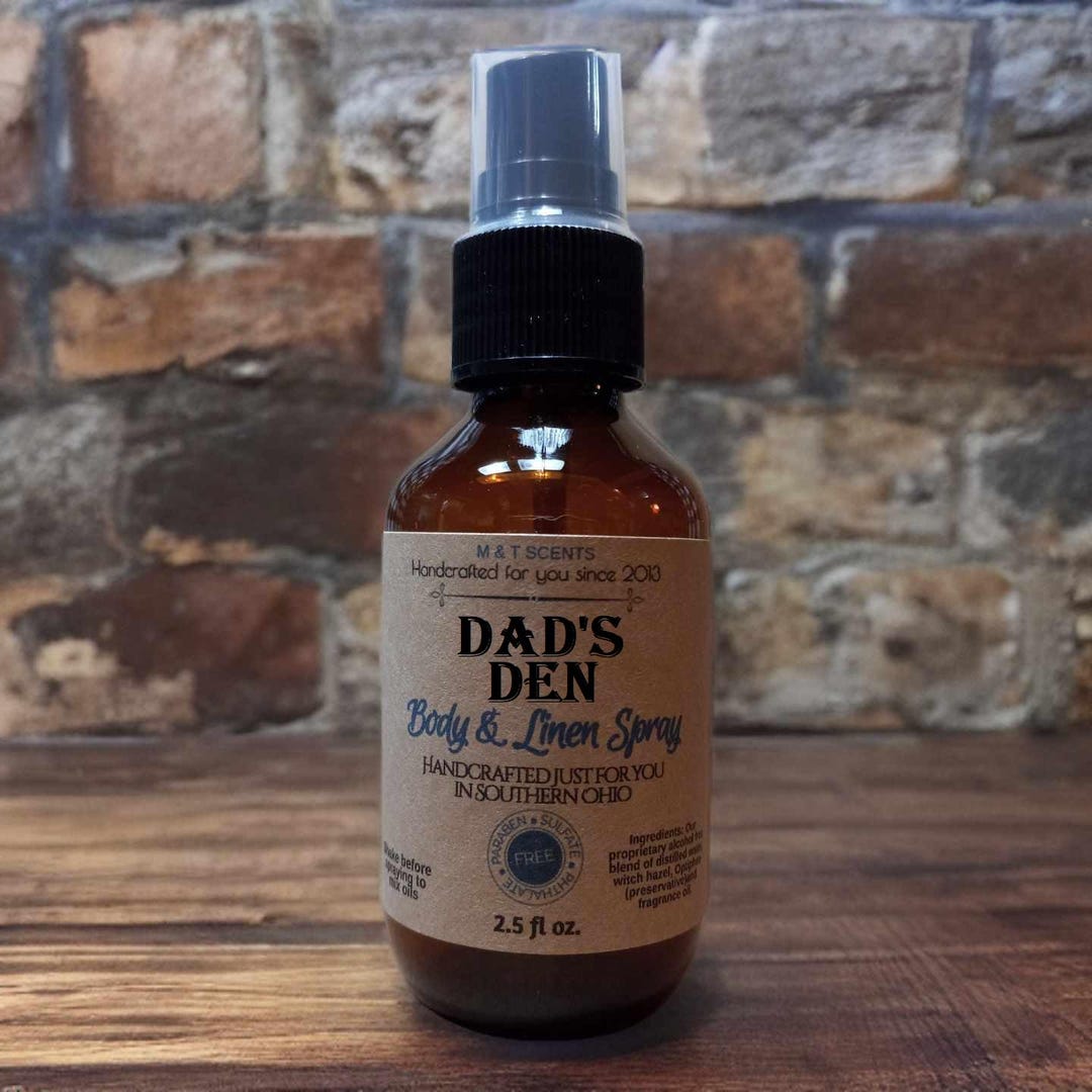 DADS DEN Scented Body & Linen Spray 2.5oz Blend of Tobacco, Spice ...