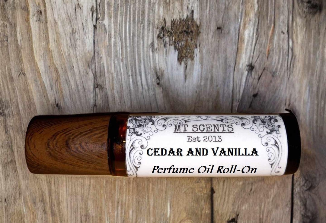 CEDAR and VANILLA Scented Roll on Oil 10ml Perfume Oil, Vegan Alcohol ...