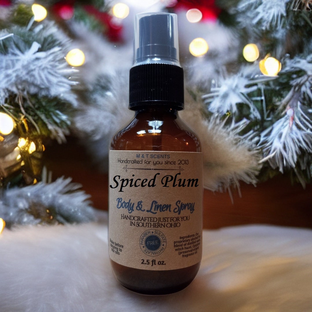 SPICED PLUM Body & Linen Spray 2.5oz Bottle ~ Blend of Plum and Holiday ...