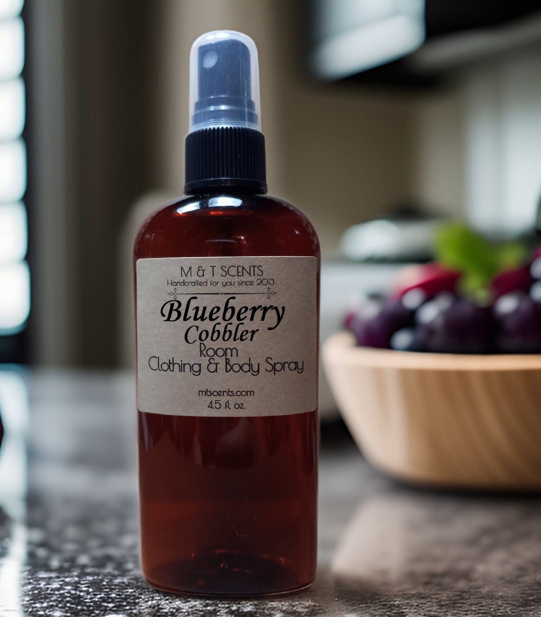 BLUEBERRY COBBLER Room and Clothing Spray, GREAT Super Strong Scent 4.5 ...
