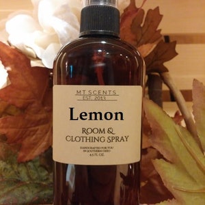 LEMON Room & Clothing Spray, Aromatic, Sweet MEYER Lemon Scent, Strong ...