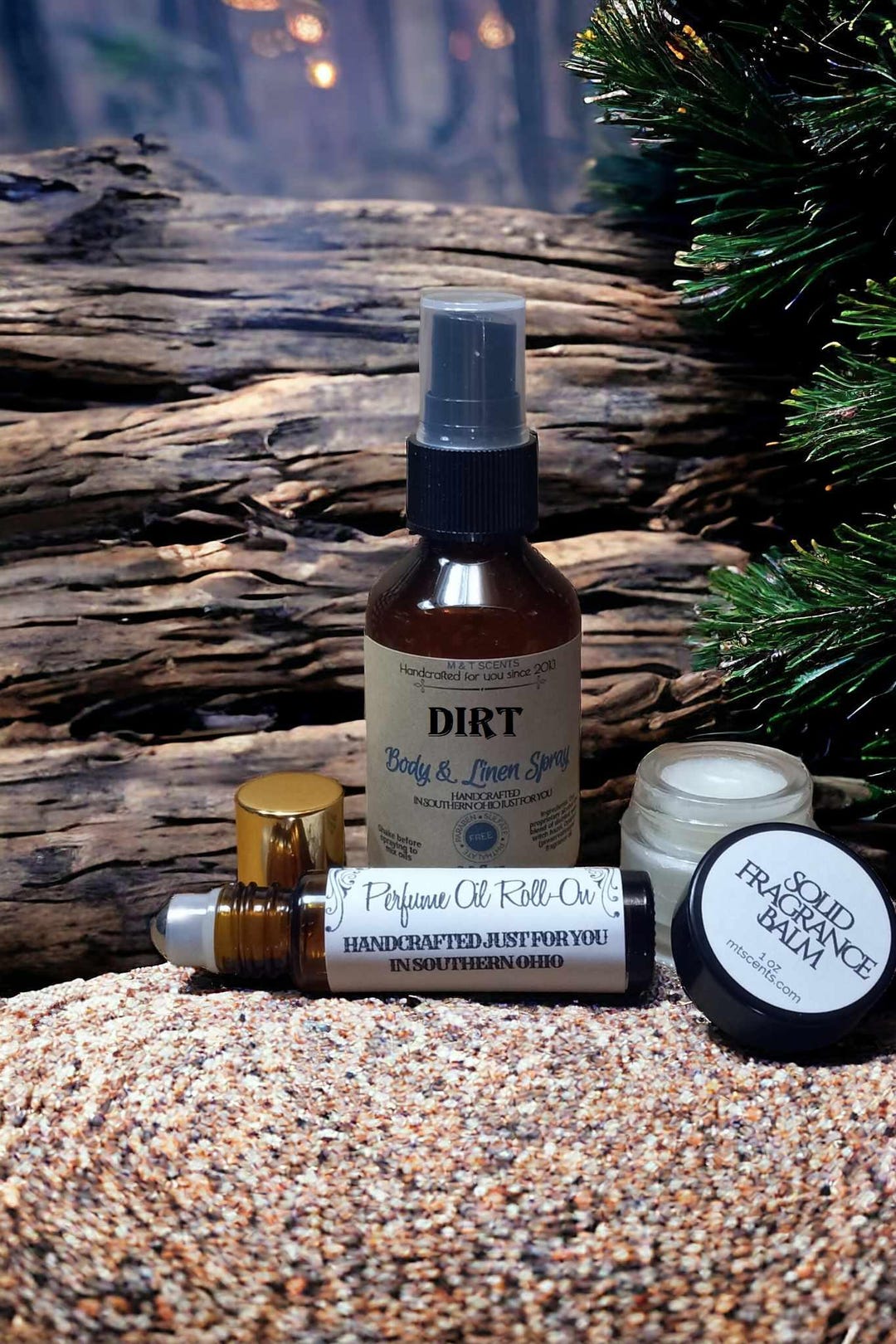DIRT Scented 3 Piece ~ (1) Body Spray, (1) Roll-on Perfume (1) Solid ...