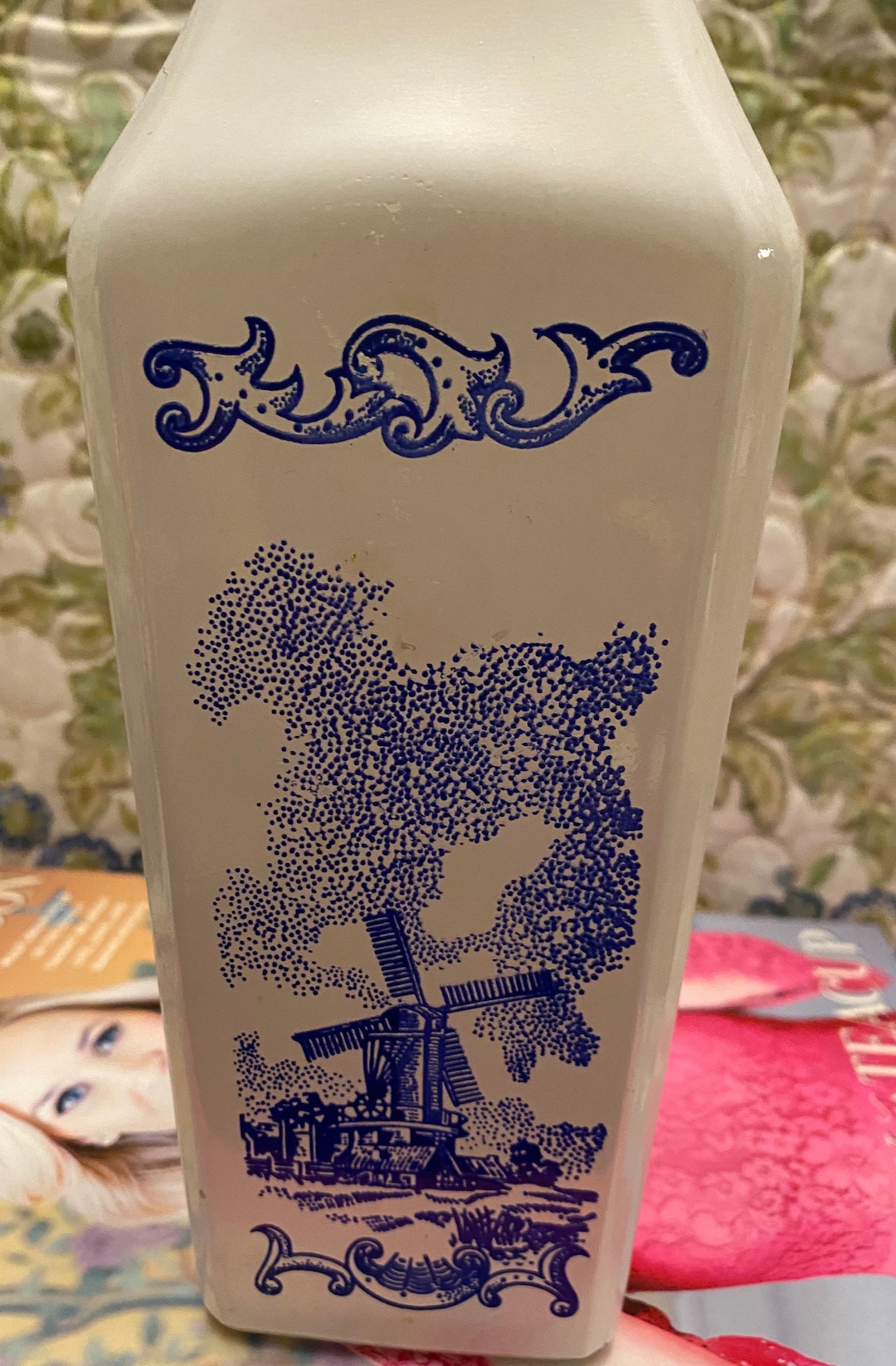 Vintage Delft Bottle - Etsy