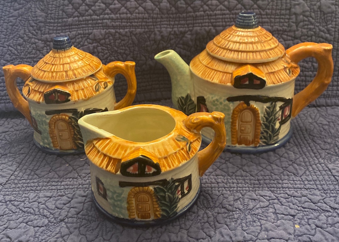 Cottage House Tea Set - Etsy