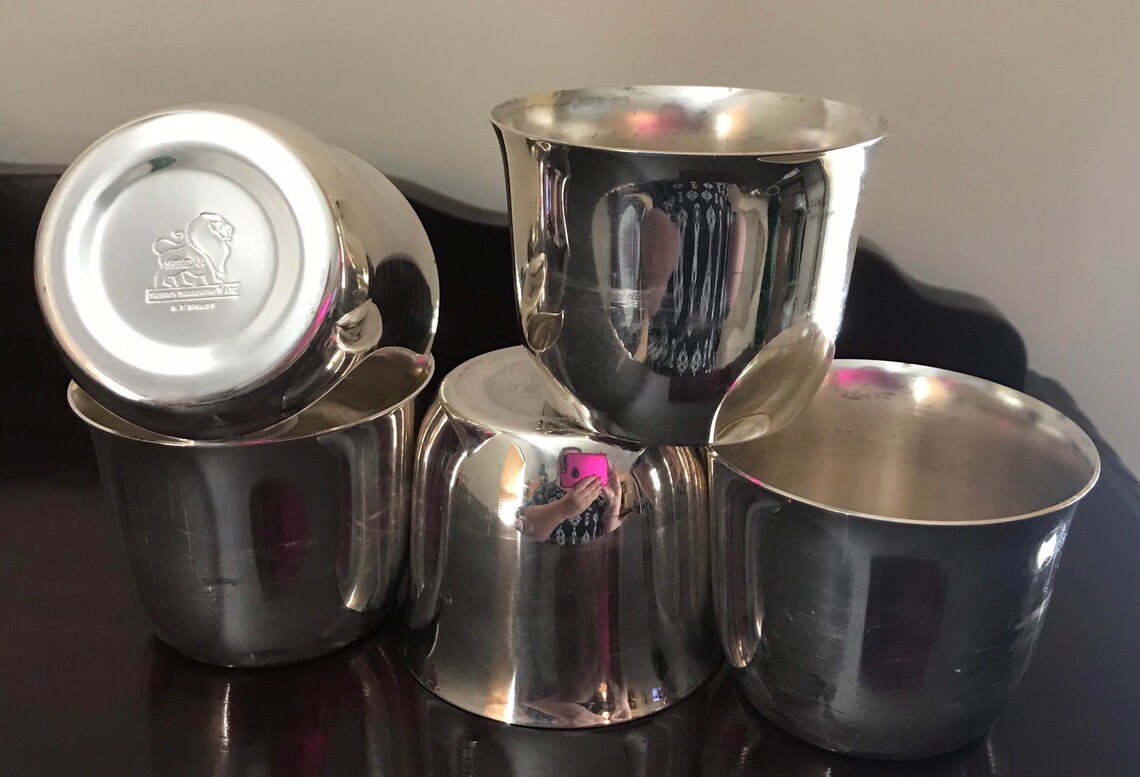 Set of Vintage Sheridan Silverplate Cups - Etsy