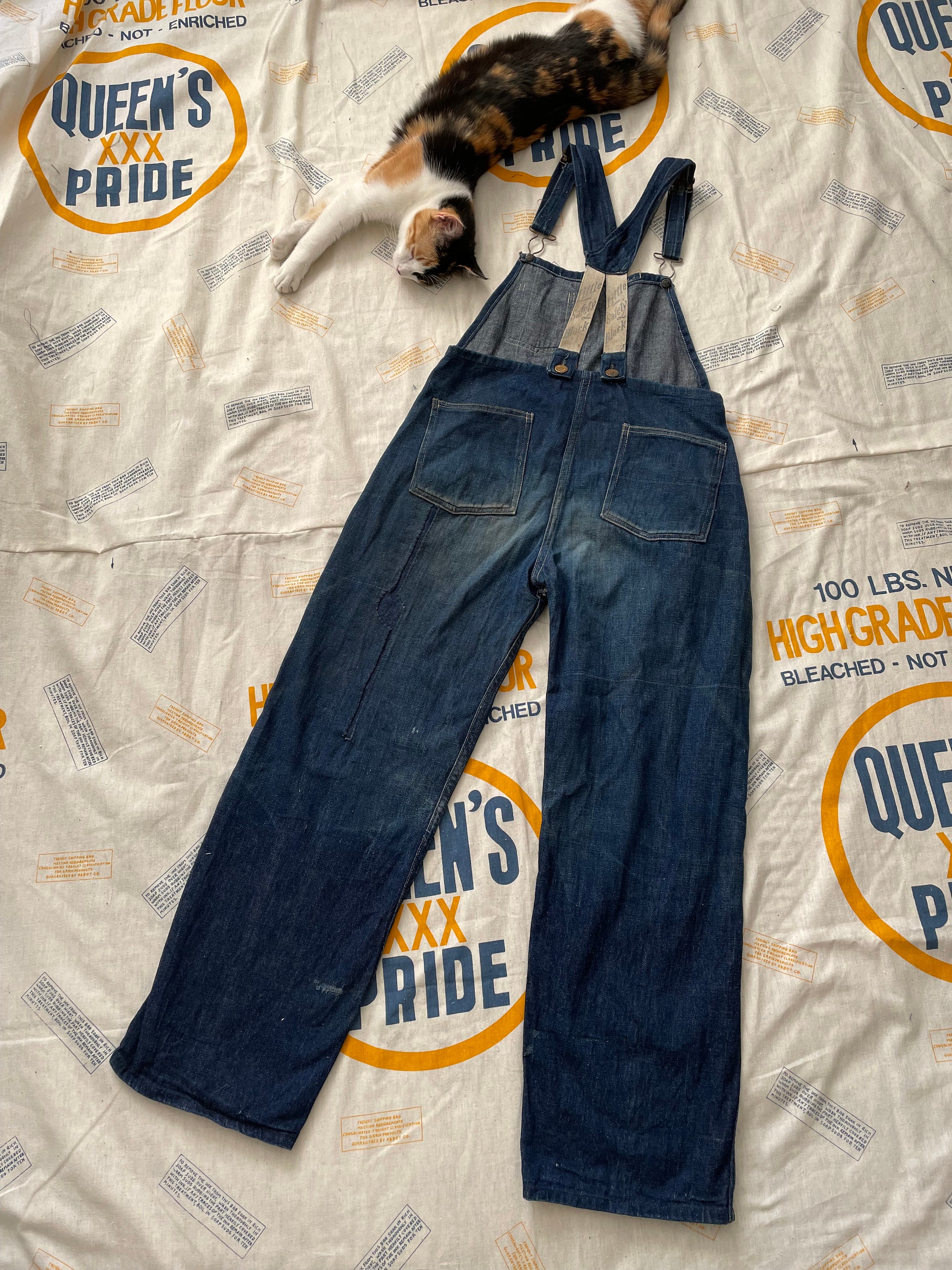 1920s Little Safety Block Denim Overalls - Etsy