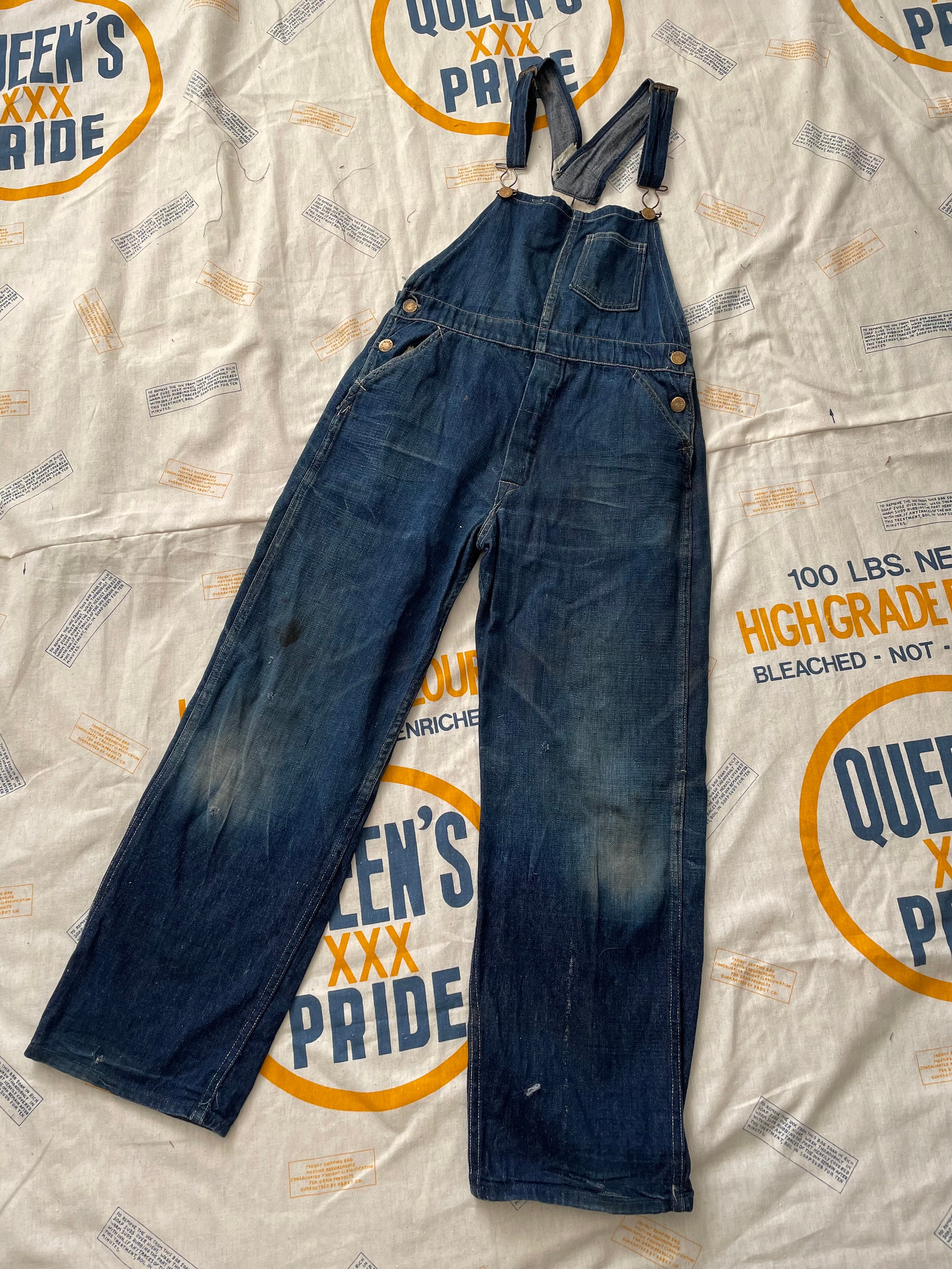 1920s Little Safety Block Denim Overalls - Etsy