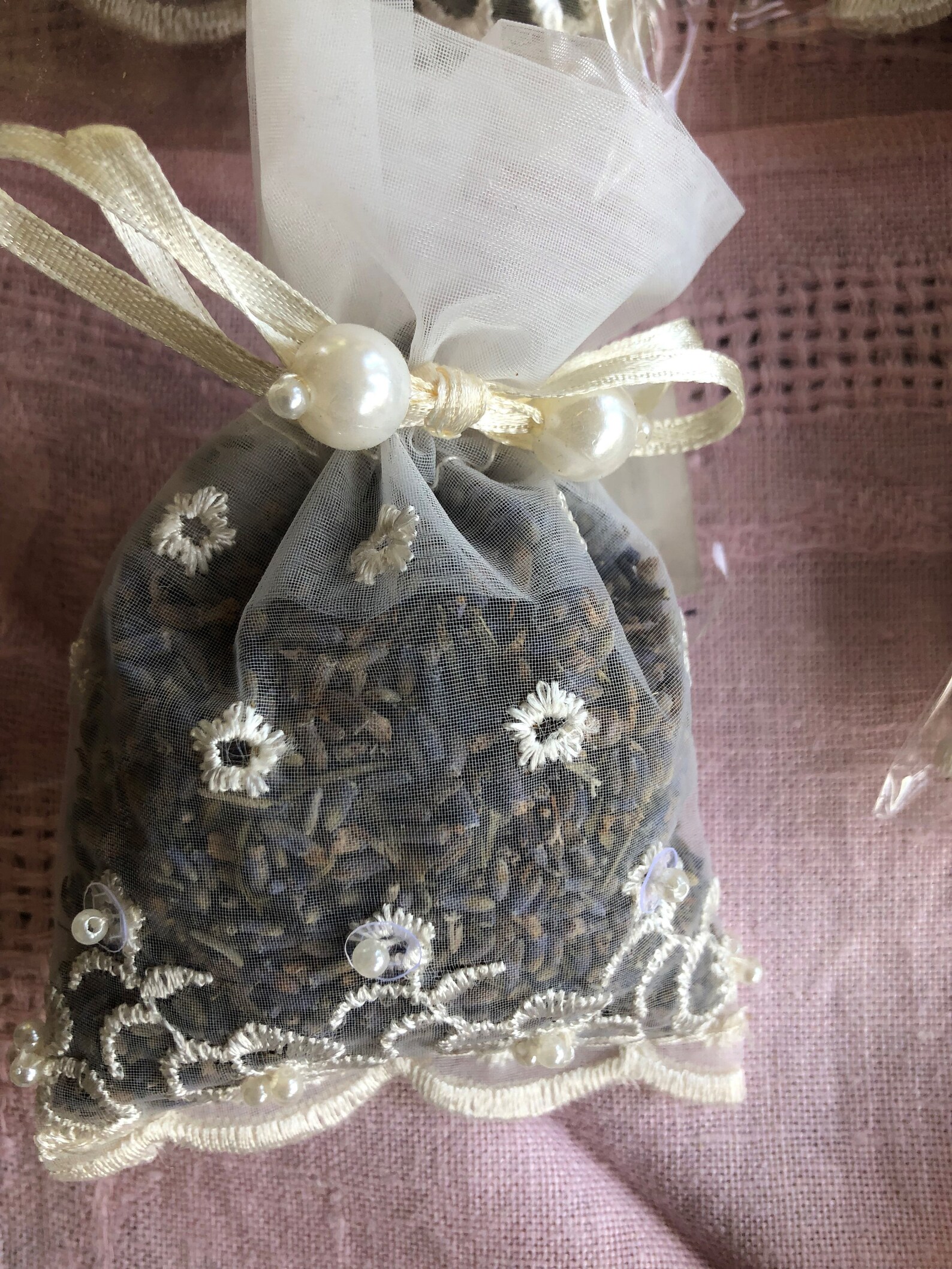 Lavender Filled Lace Sachet Set of 3 - Etsy