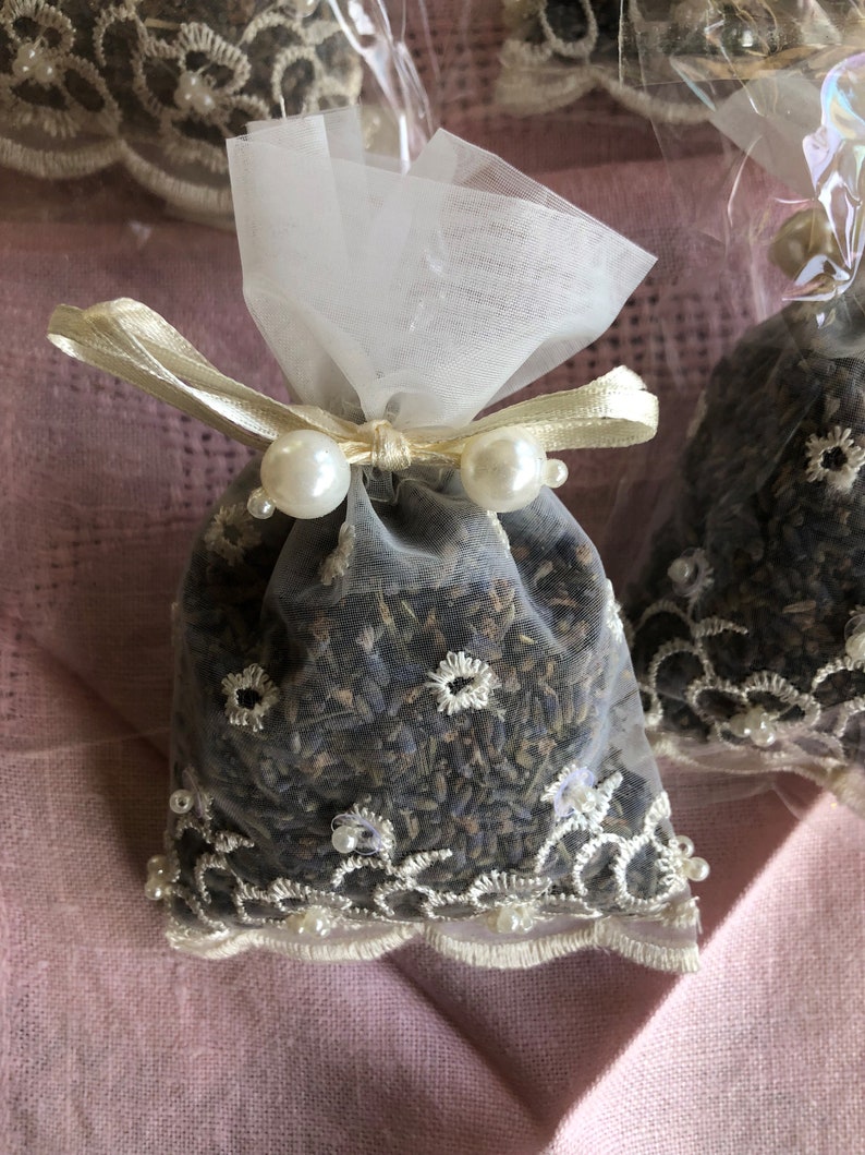 Lavender Filled Lace Sachet Set of 3 - Etsy