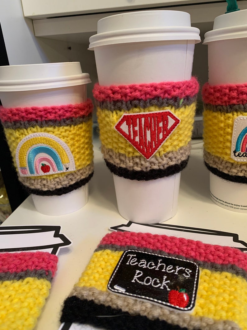 Hand Knitted Teacher Coffee/tea Cozies - Etsy