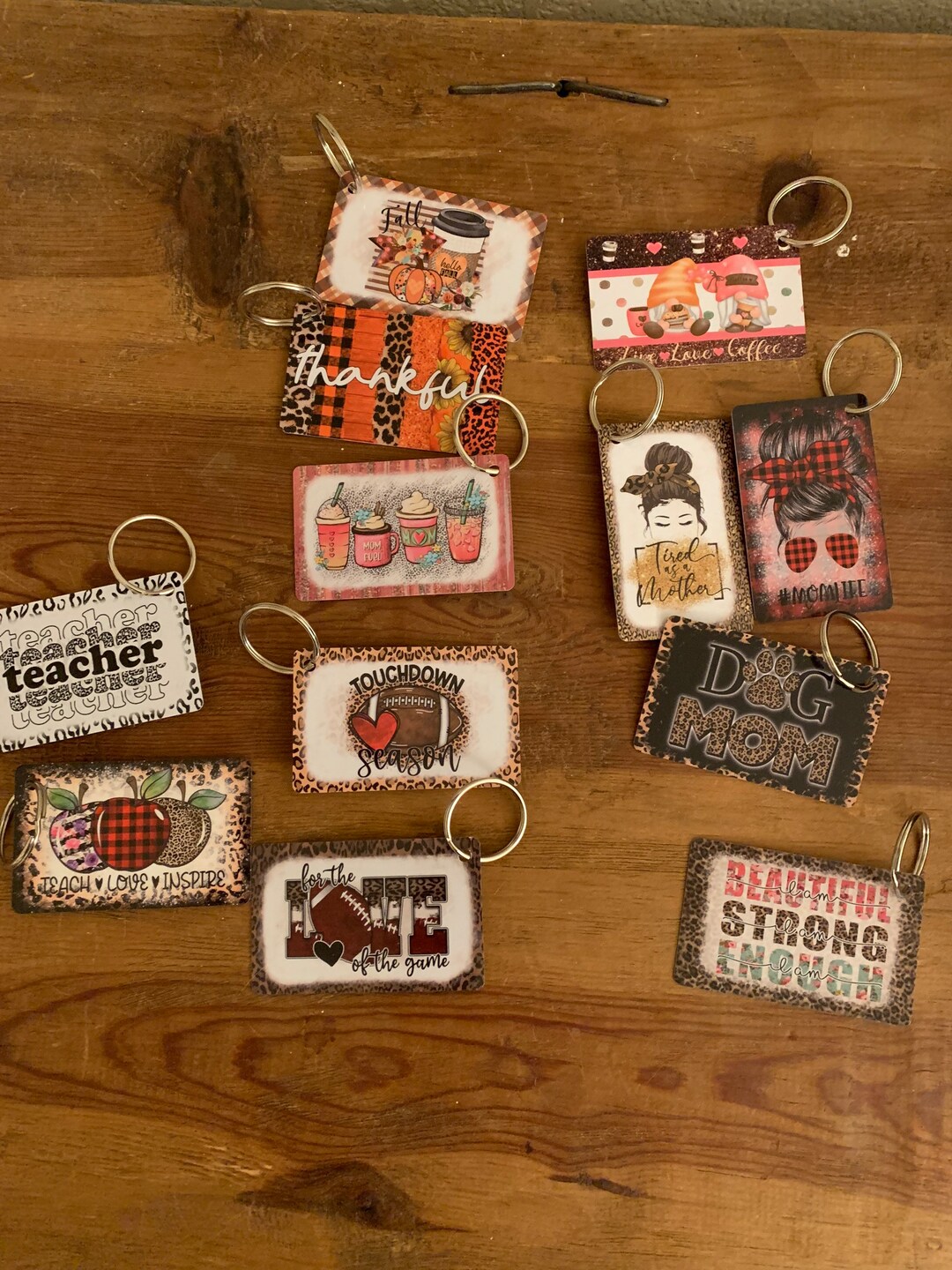 Credit Card Style Key Chains - Etsy