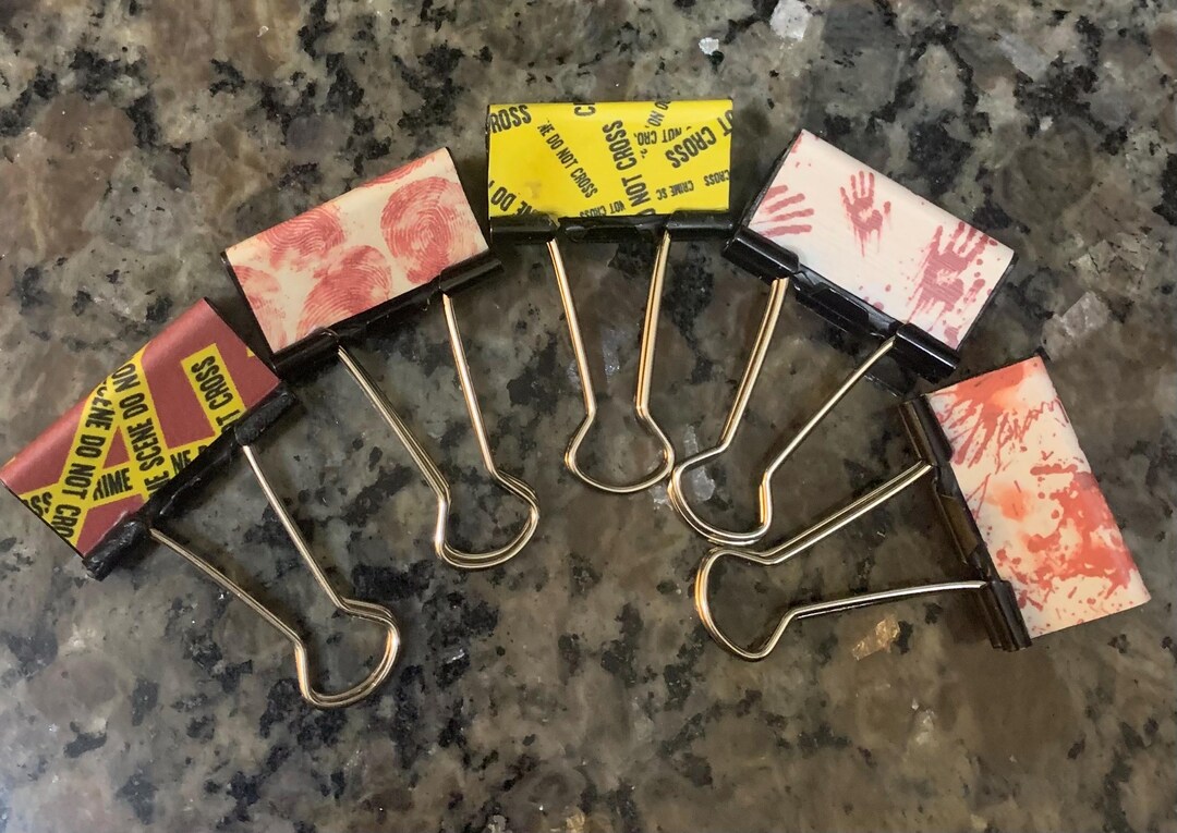 True Crime - Medium Binder Clips - 2.25 per Clip - Five Different Designs - Etsy