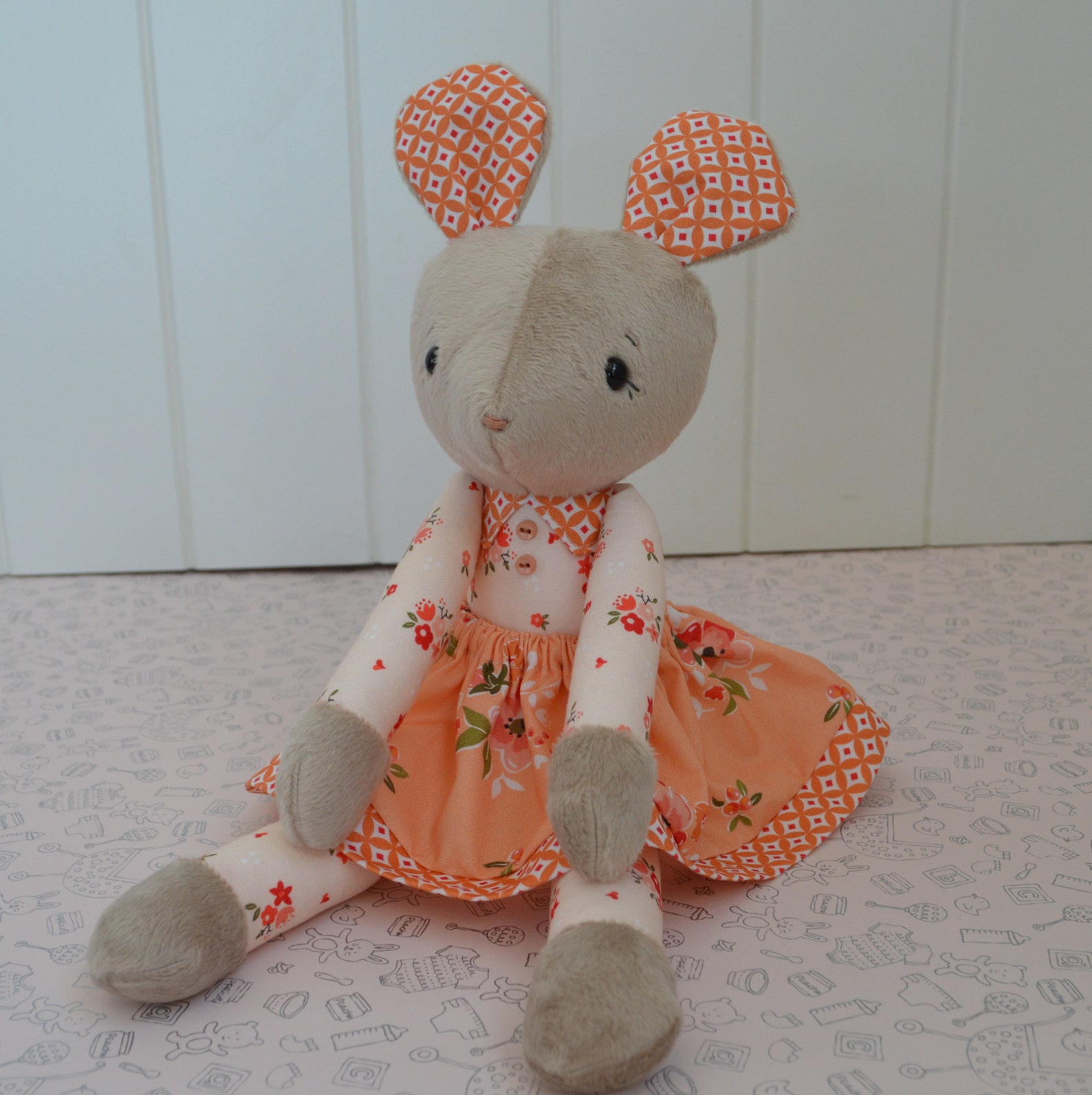 Little 'country Mouse' Doll Soft Toy Plushie PDF - Etsy