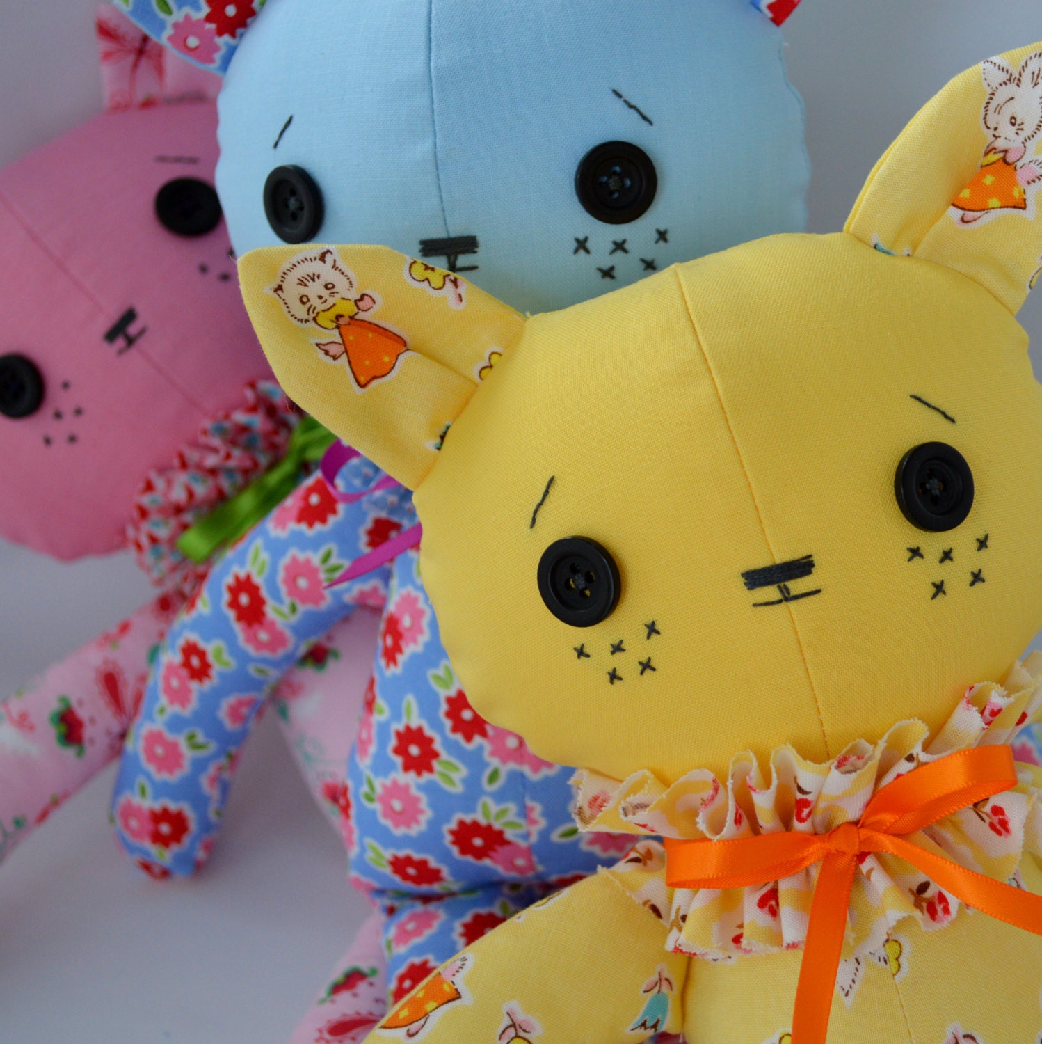 Kitten Doll 'COLOUR KITTIES' Soft Toy, Plushie, PDF Sewing Pattern - Etsy
