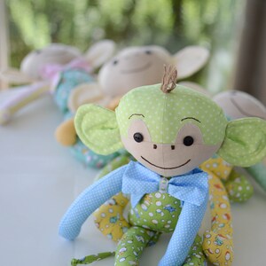 Monkey 'MONTY MONKEY' Doll, Soft Toy, Plushie, Sewing for Children, PDF ...